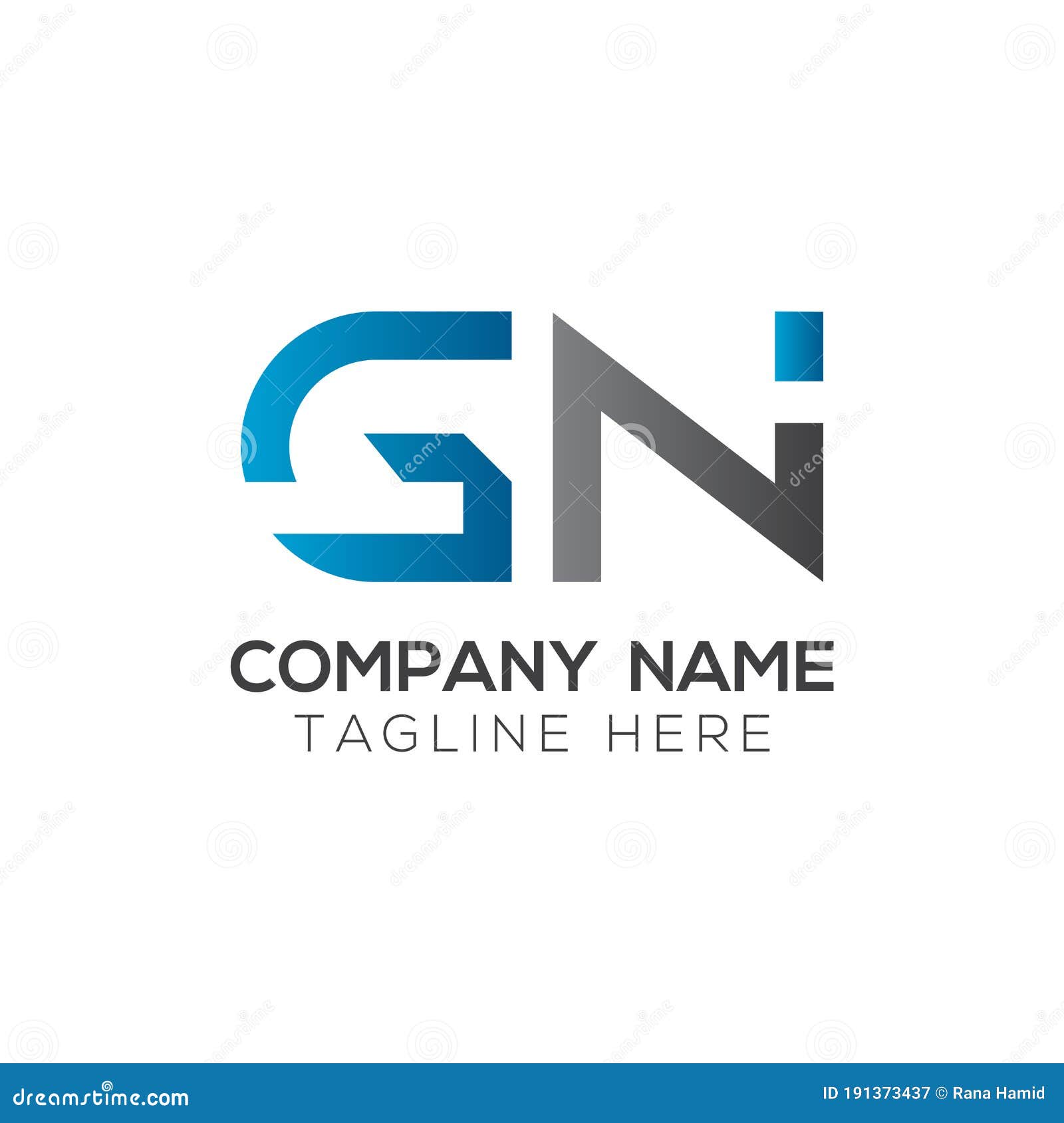 Initial GN Letter Logo with Creative Modern Business Typography Vector Template. Creative Letter ...