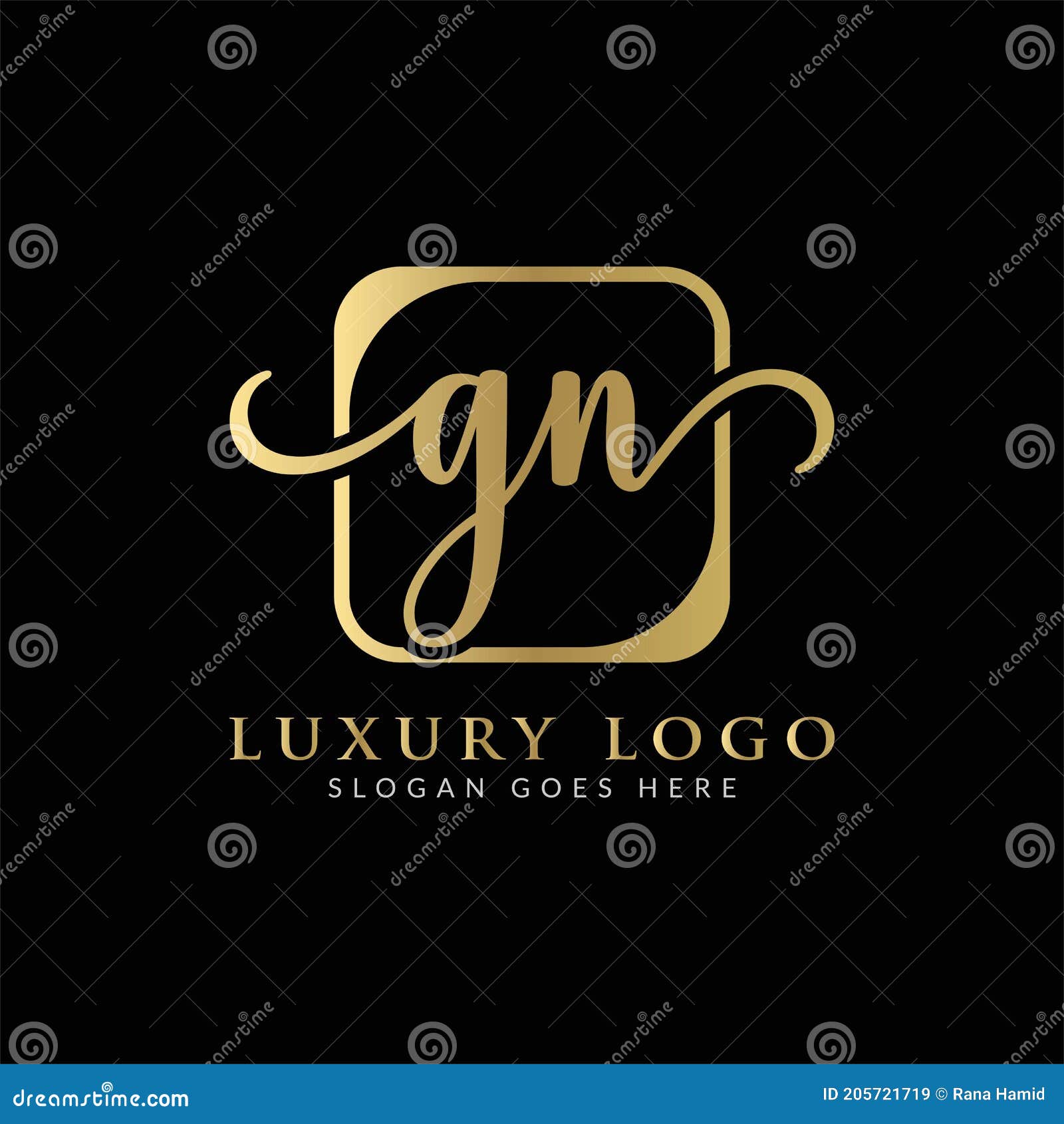 Initial GN Letter Logo Creative Modern Typography Vector Template ...