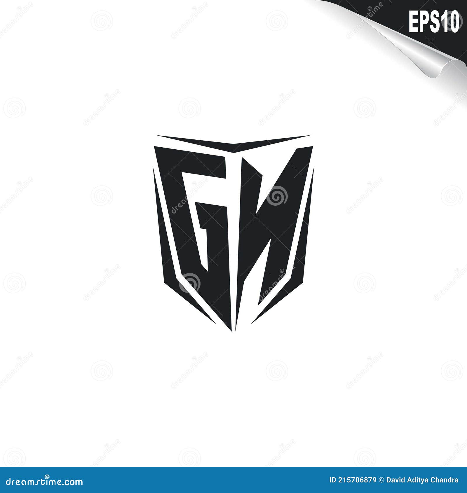 Initial GN Logo Design with Shield Style, Logo Business Branding Stock ...