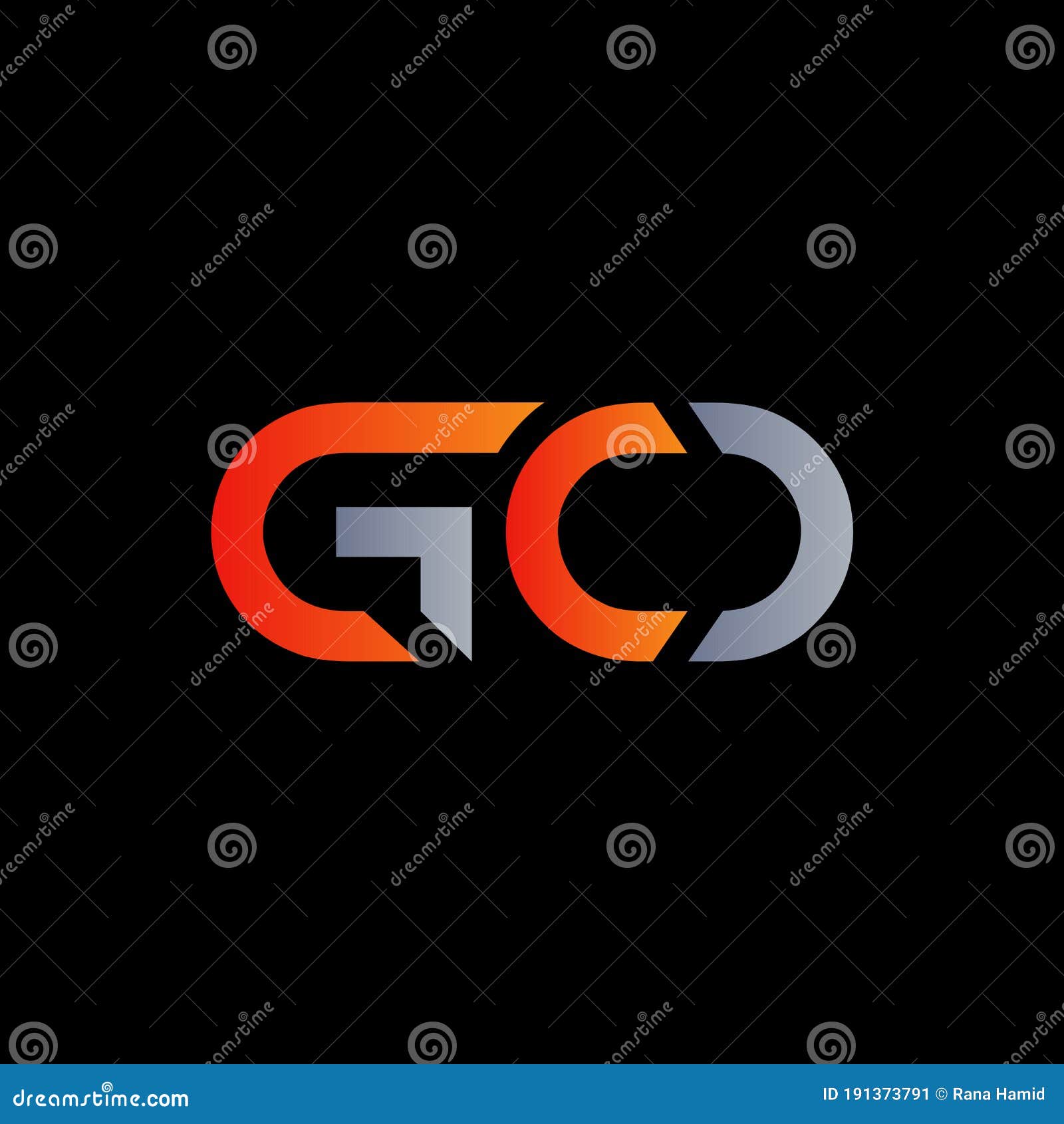 Initial GO Letter Logo with Creative Modern Business Typography Vector ...