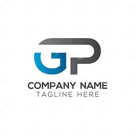 Initial GP Letter Logo with Creative Modern Business Typography Vector ...