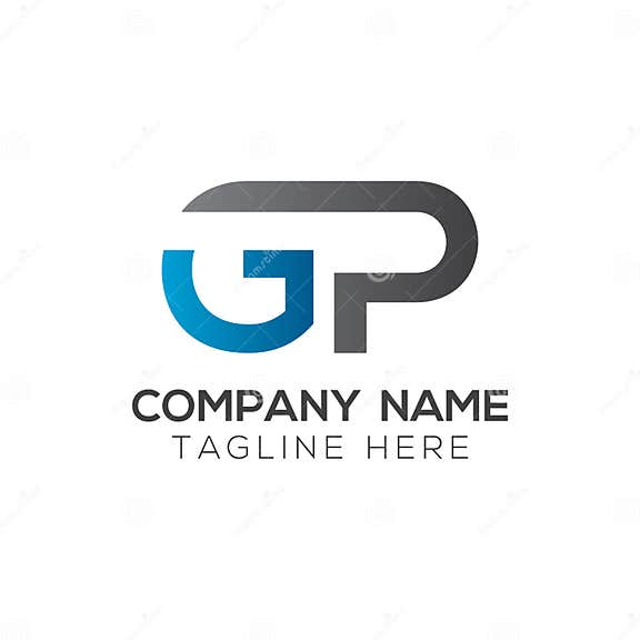 Initial GP Letter Logo with Creative Modern Business Typography Vector ...