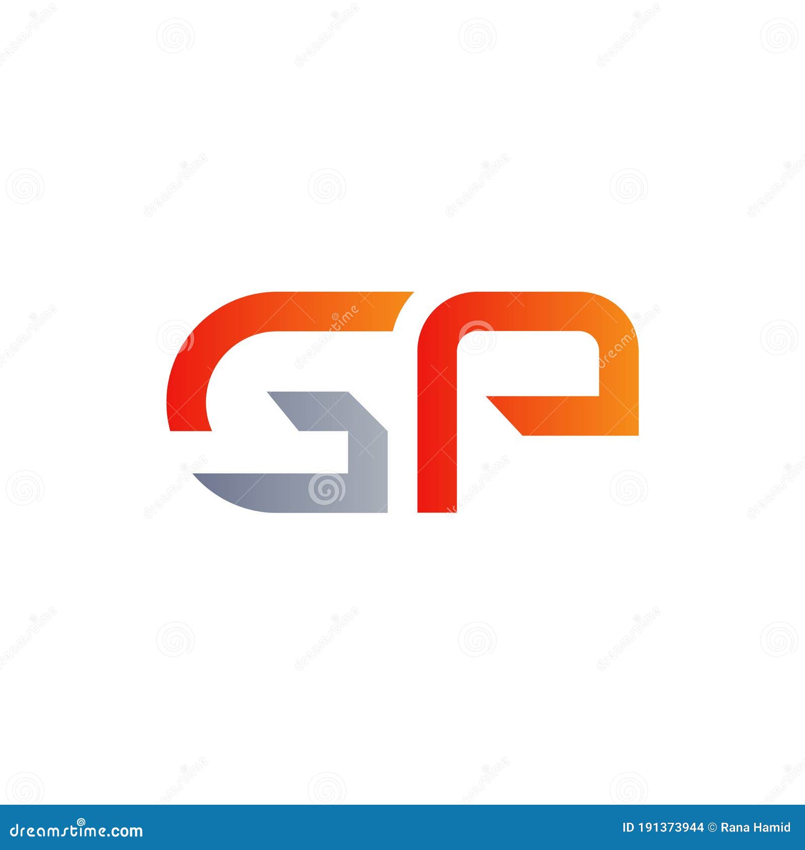 Initial GP Letter Logo with Creative Modern Business Typography Vector ...