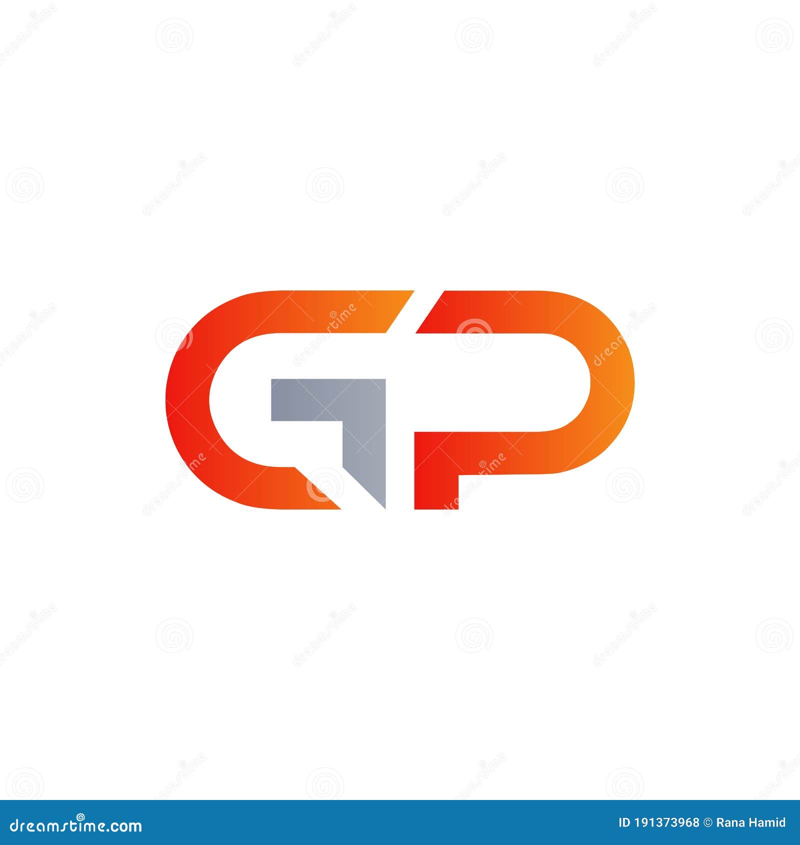 Initial GP Letter Logo with Creative Modern Business Typography Vector ...