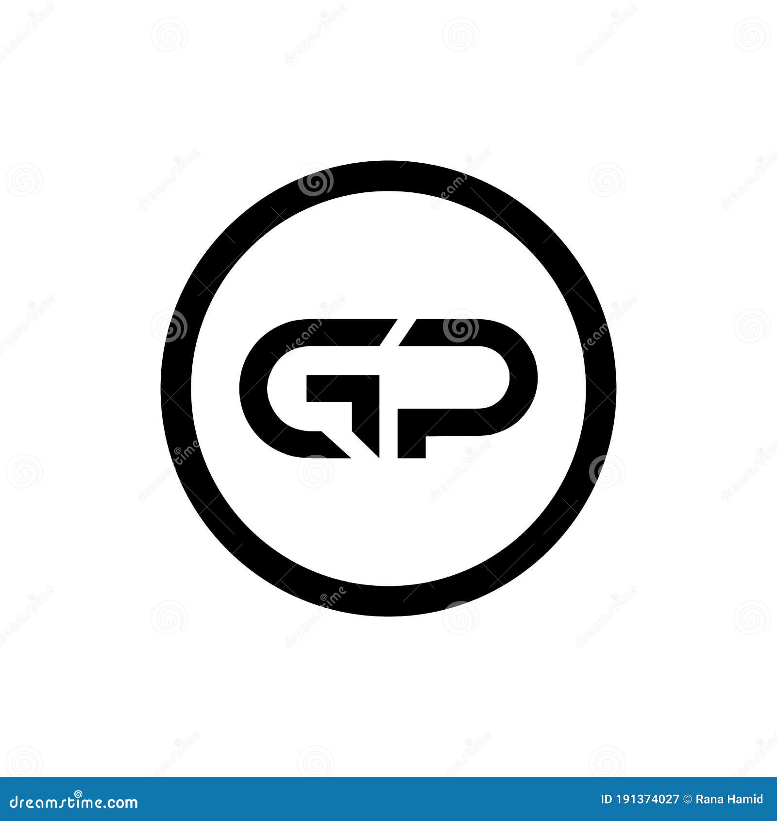 Initial GP Letter Logo with Creative Modern Business Typography Vector ...