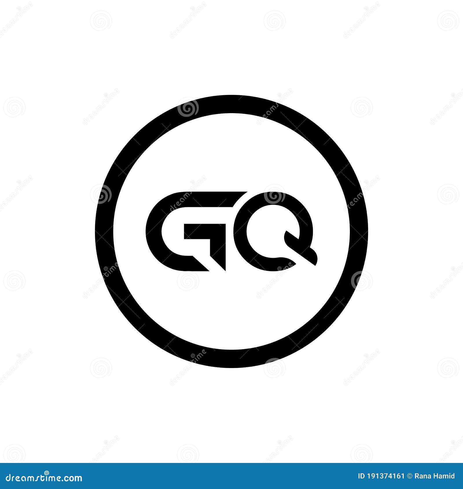 Initial GQ Letter Logo with Creative Modern Business Typography Vector ...