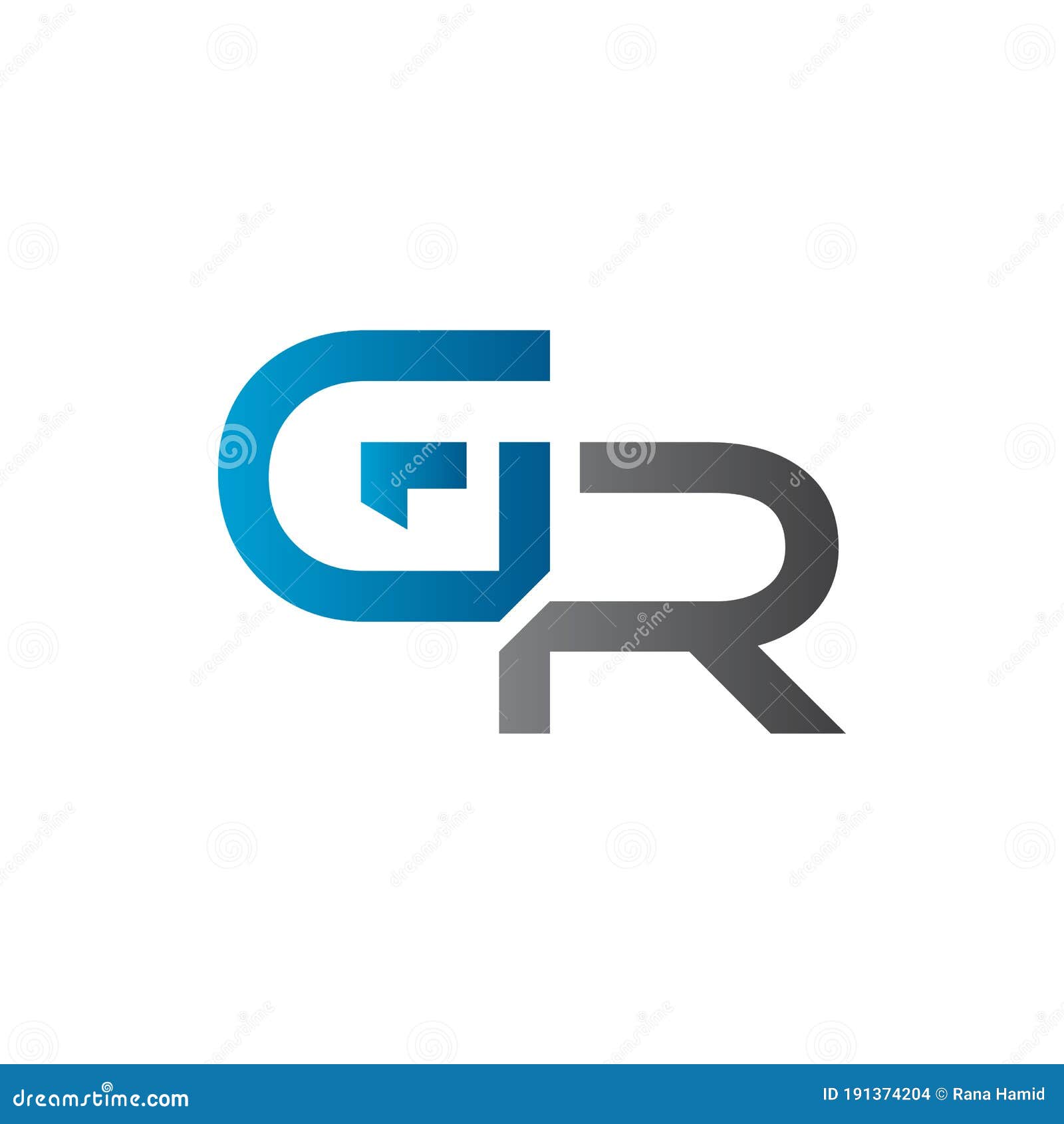 Initial GR Letter Logo with Creative Modern Business Typography Vector ...