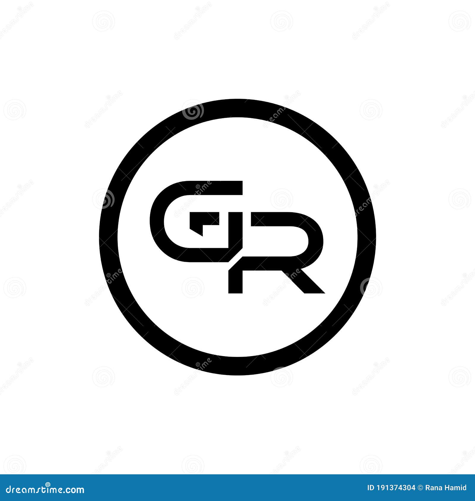 Initial GR Letter Logo with Creative Modern Business Typography Vector ...