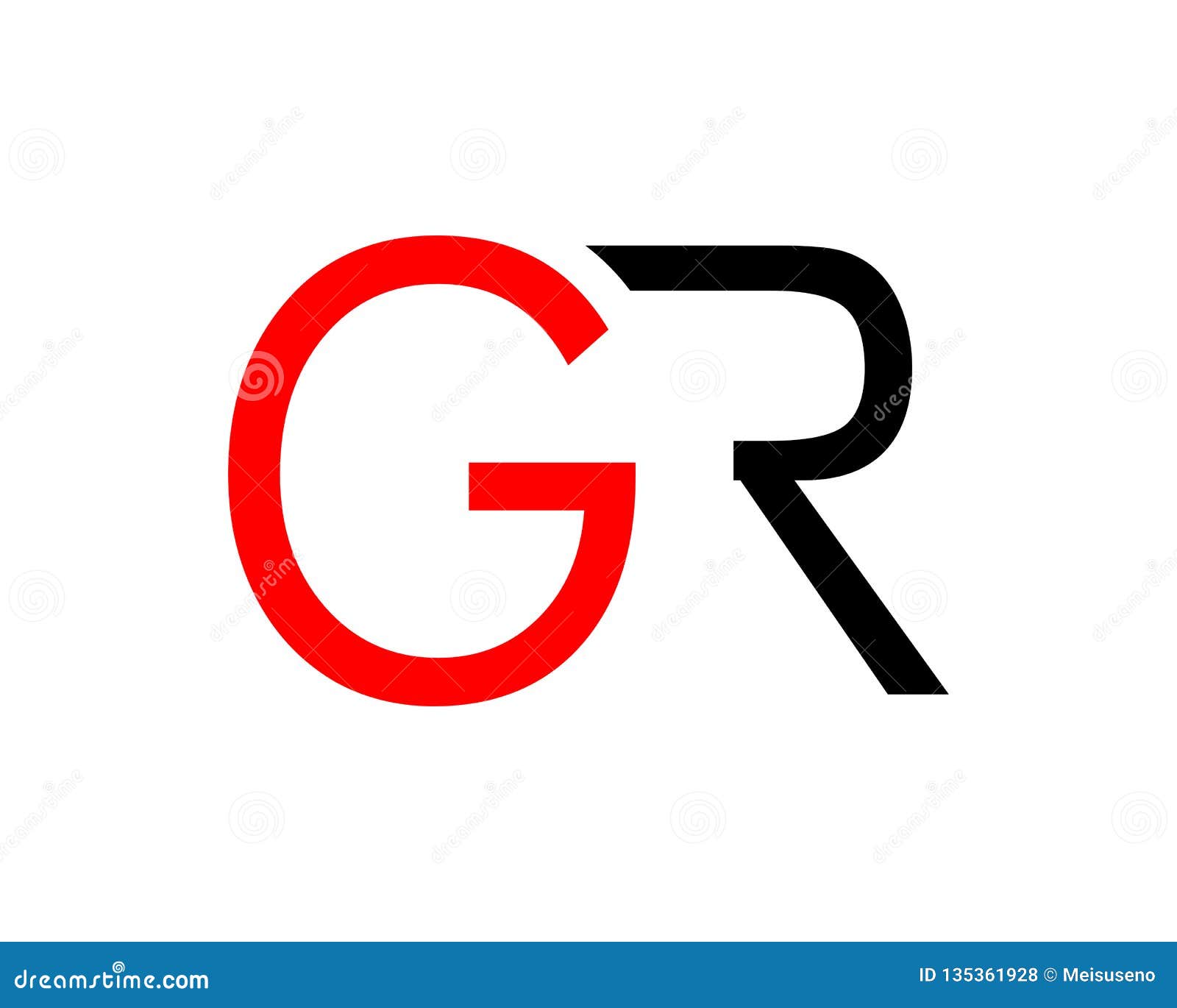 Initial Gr Letter Logo Template Design Vector Stock Vector ...
