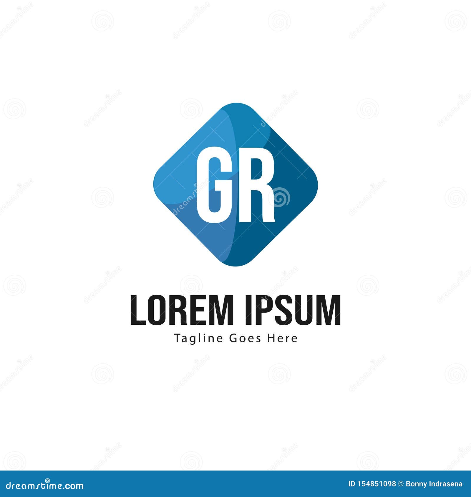 Initial GR Logo Template with Modern Frame. Minimalist GR Letter Logo ...