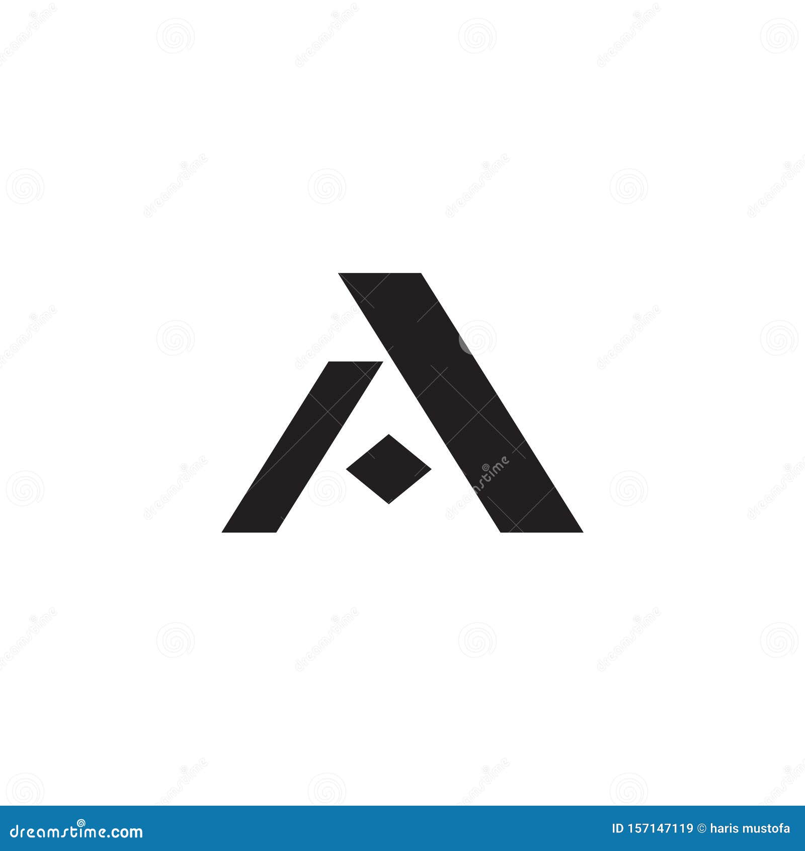 Initial a Graphic Design Template Vector Isolated Illustration Stock ...