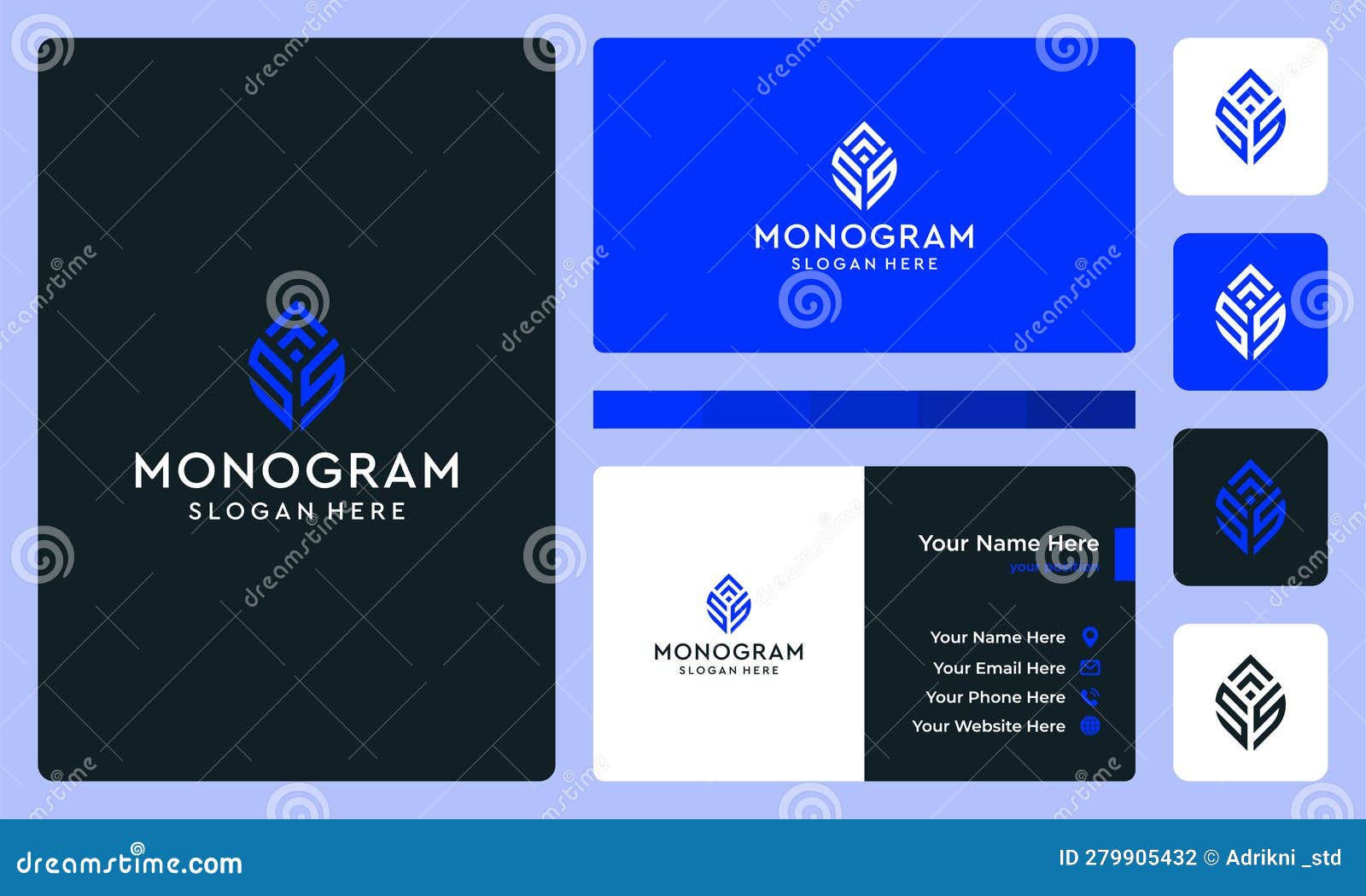 Initial and Growth Letter Monogram Logo. Vector Premium Stock Vector ...