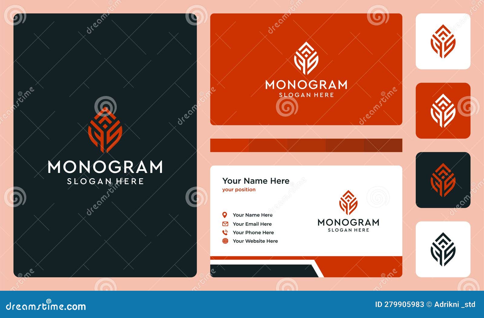 Initial and Growth Letter Monogram Logo. Vector Premium Stock Vector ...