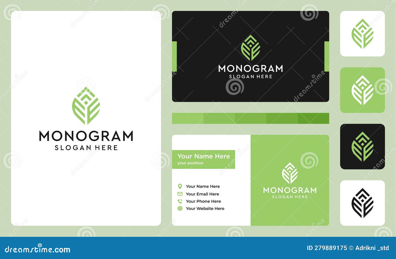 Initial and Growth Letter Monogram Logo. Vector Premium Stock Vector ...