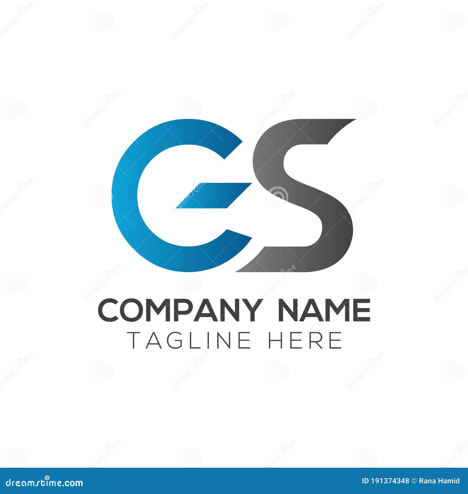Initial GS Letter Logo with Creative Modern Business Typography Vector ...