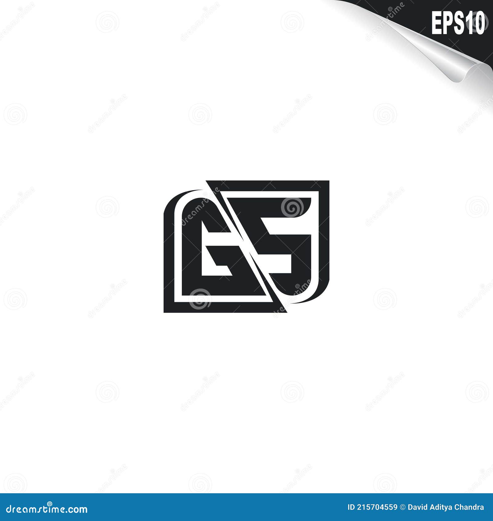 Initial GS Logo Design with Shape Style, Logo Business Branding Stock ...