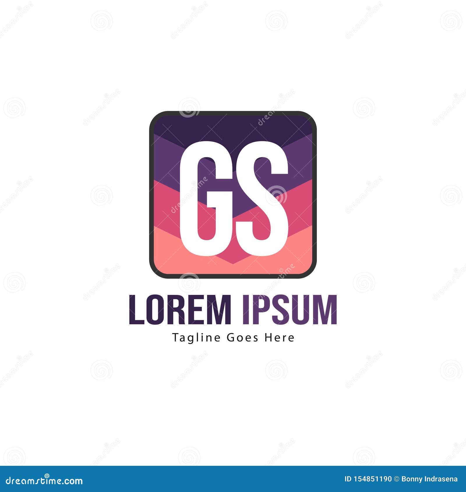 Initial GS Logo Template with Modern Frame. Minimalist GS Letter Logo ...
