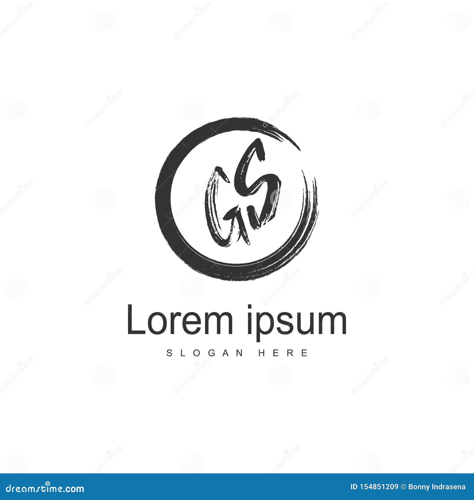 Initial GS Logo Template with Modern Frame. Minimalist GS Letter Logo ...