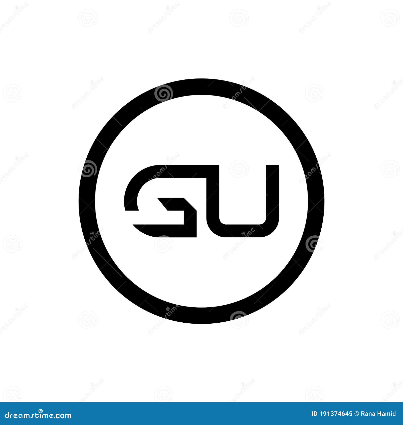 Initial GU Letter Logo with Creative Modern Business Typography Vector ...