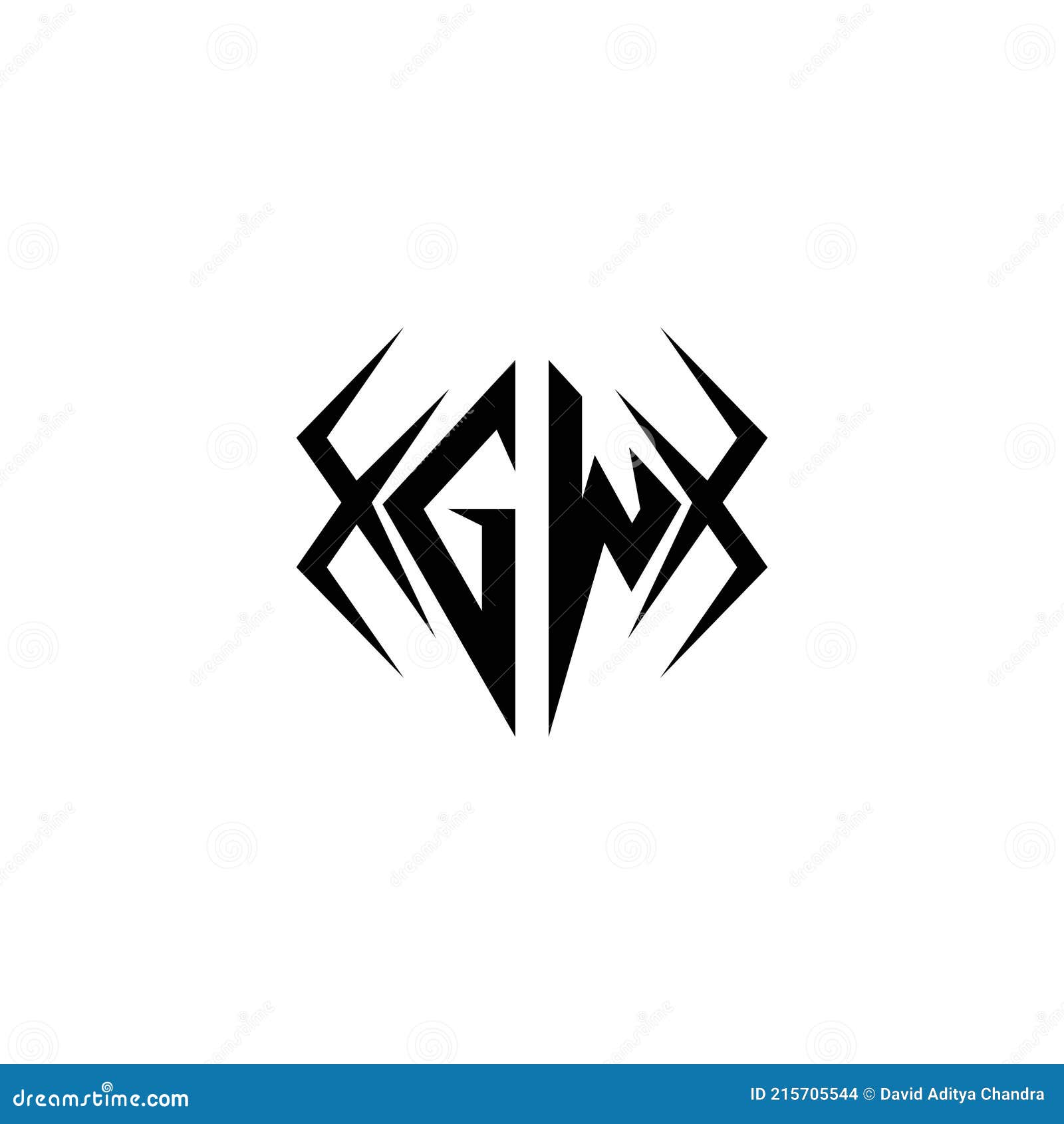 Initial GW Logo Design with Cool Style, Logo Business Branding Stock ...