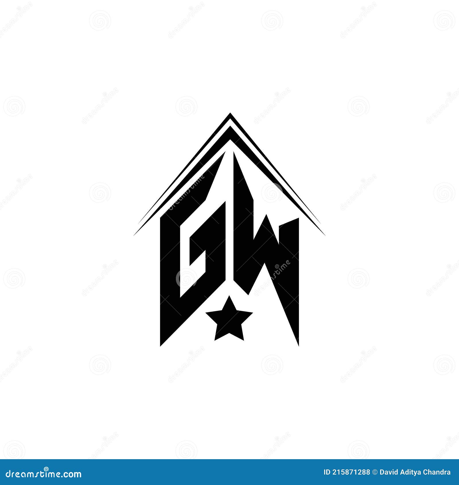 Initial GW Logo Design with Shape Style, Logo Business Branding Stock ...