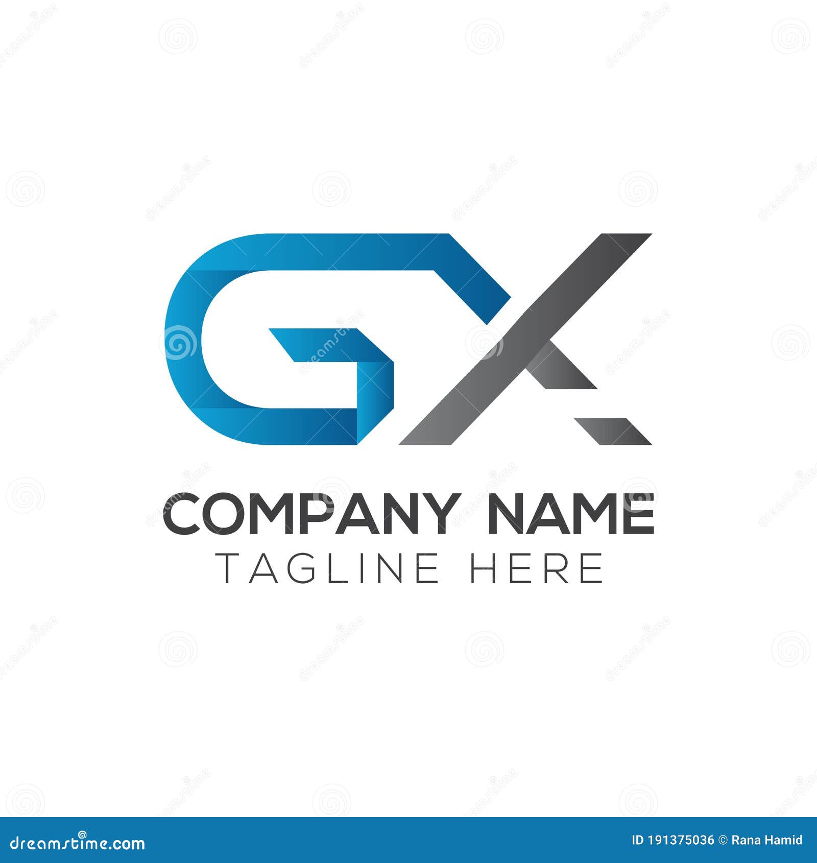 Initial GX Letter Logo with Creative Modern Business Typography Vector ...