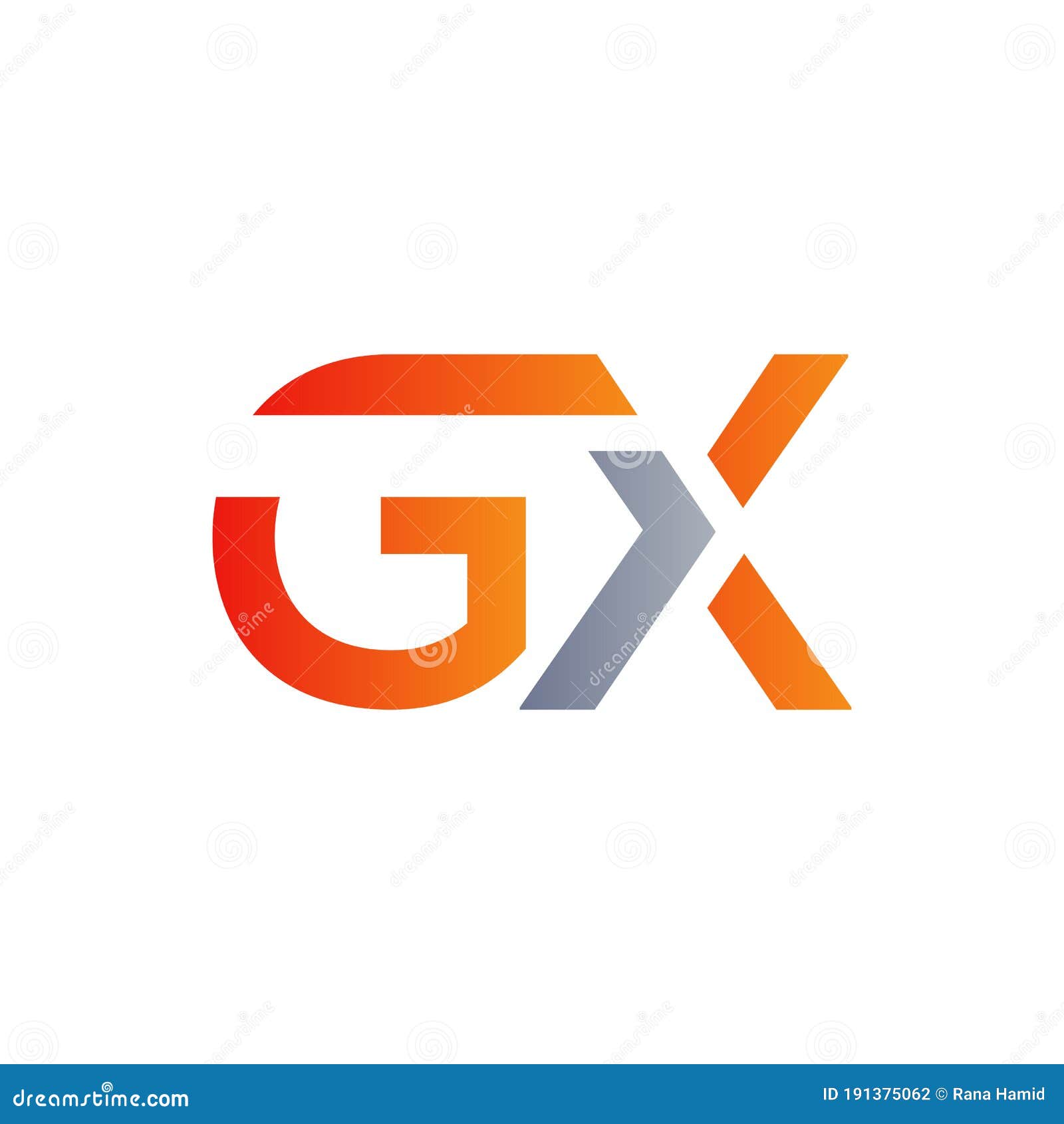 Initial GX Letter Logo with Creative Modern Business Typography Vector ...