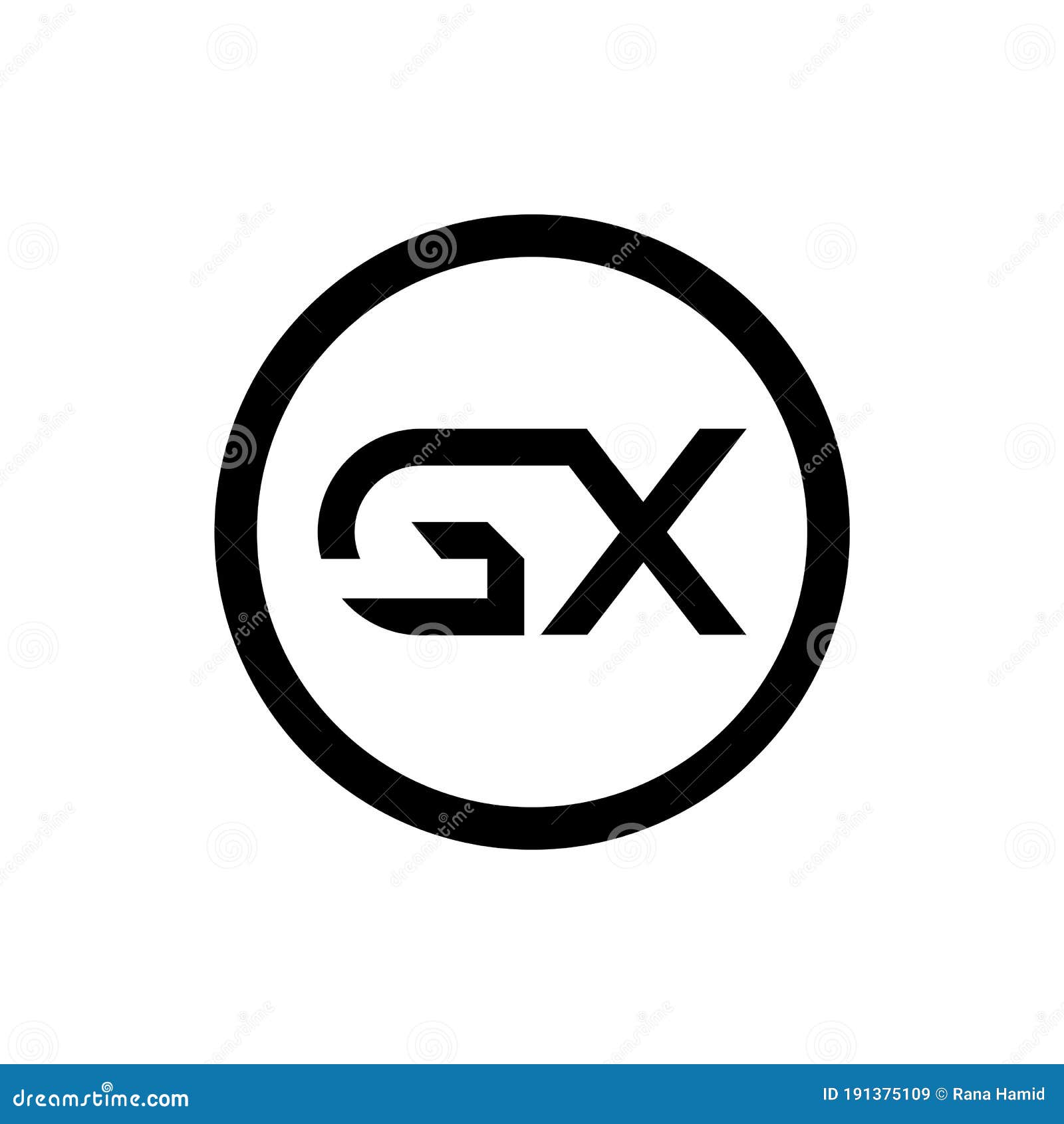 Initial GX Letter Logo with Creative Modern Business Typography Vector ...