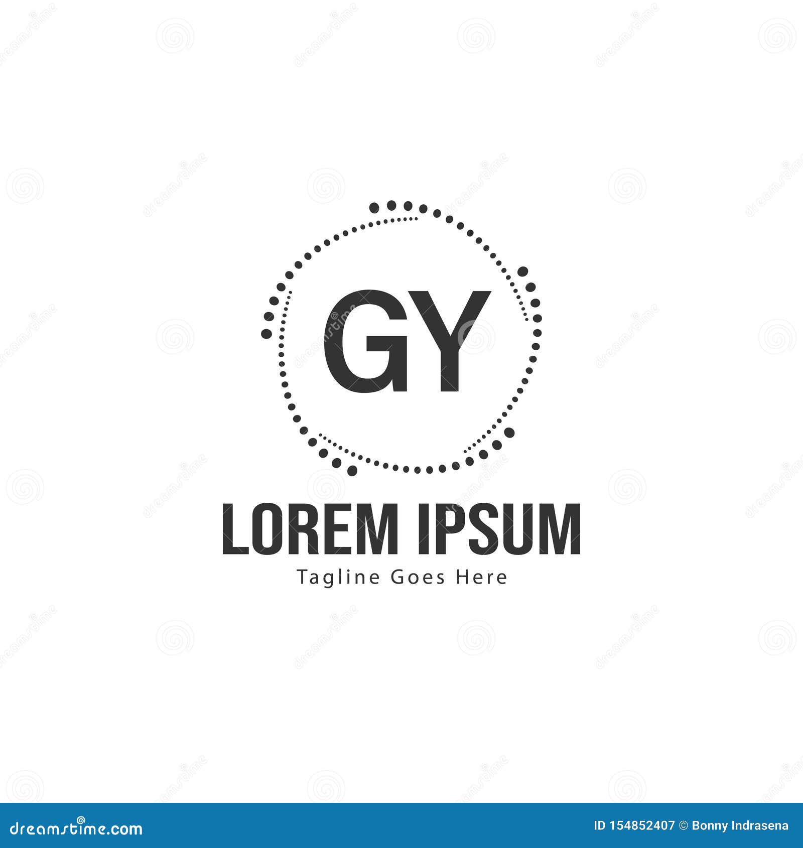 Initial GY Logo Template with Modern Frame. Minimalist GY Letter Logo ...