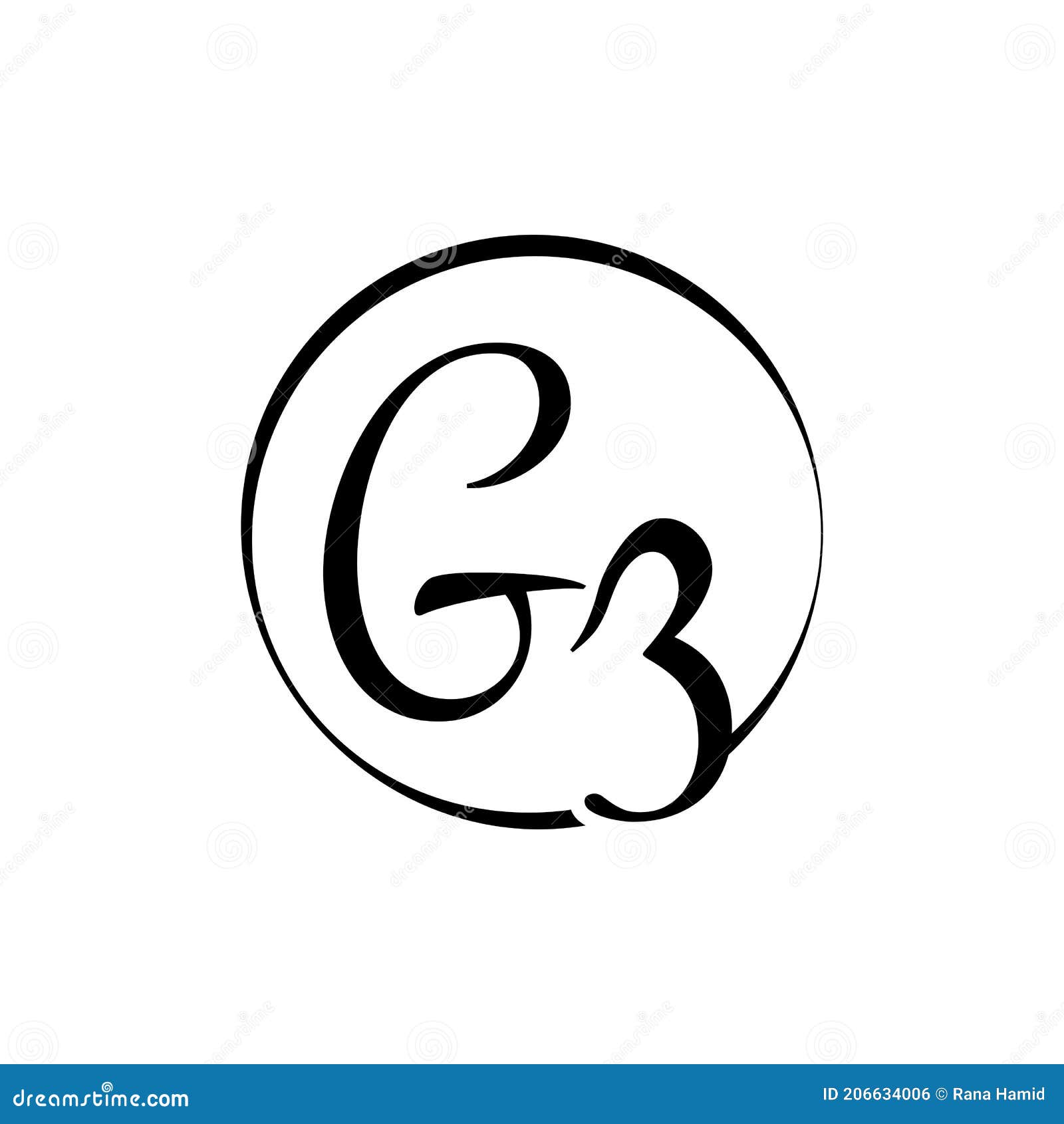 Initial GZ Script Letter Logo Creative Typography Vector Template ...