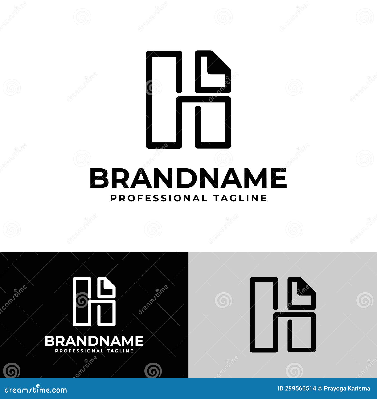Initial H Document Logo, Suitable for Business Related To Document with ...