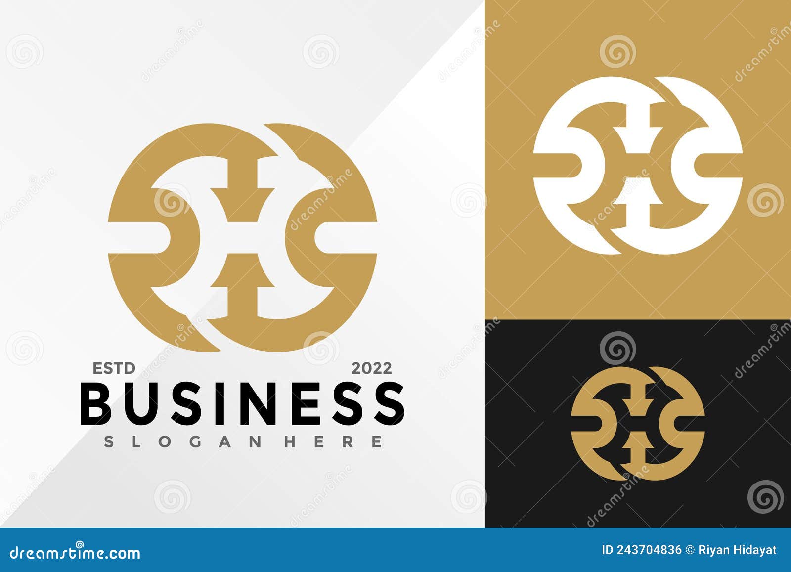 Initial H Modern Business Logo Design Vector Illustration Template ...