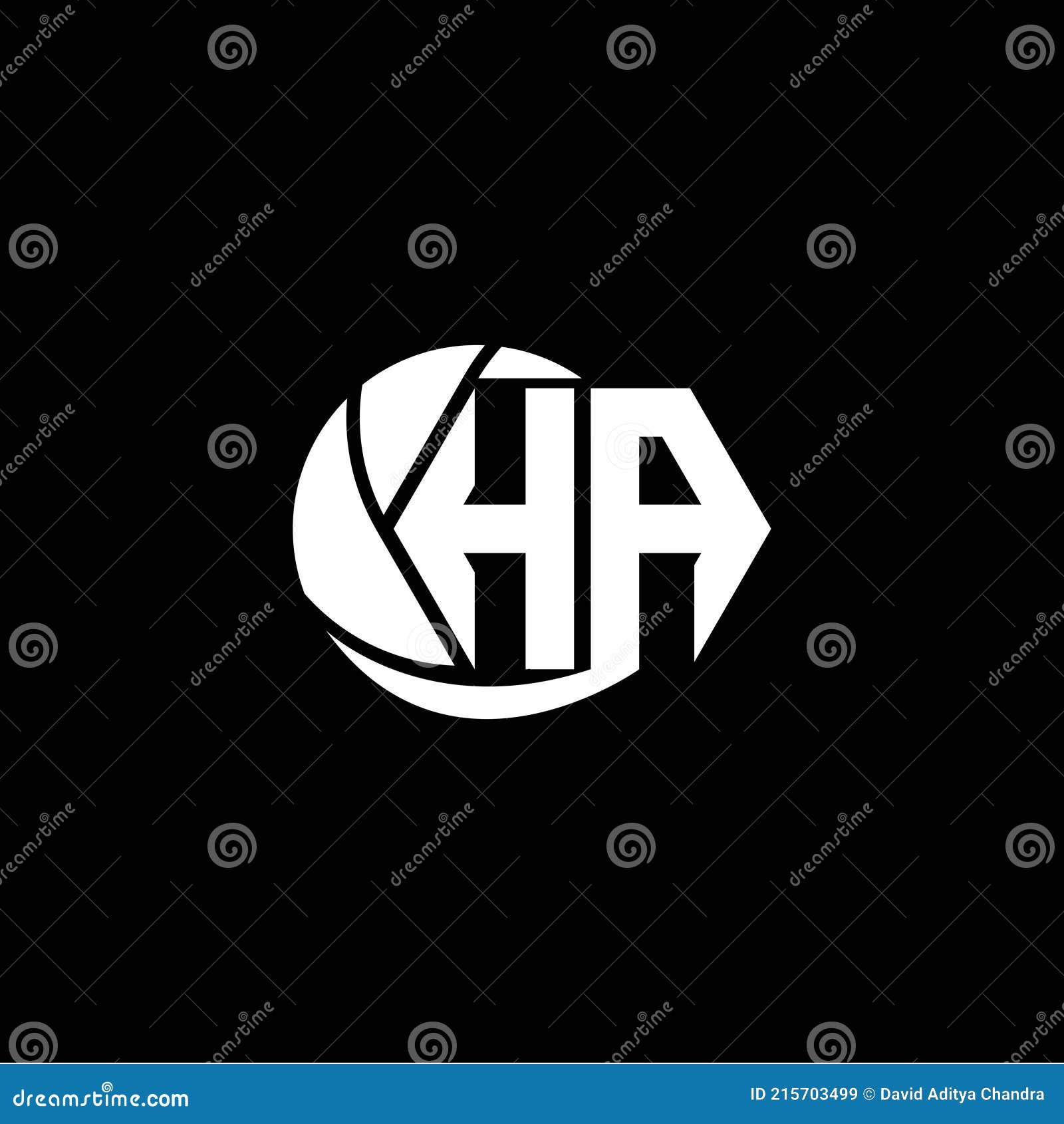 Initial HA Logo Design Geometric and Circle Style, Logo Business ...