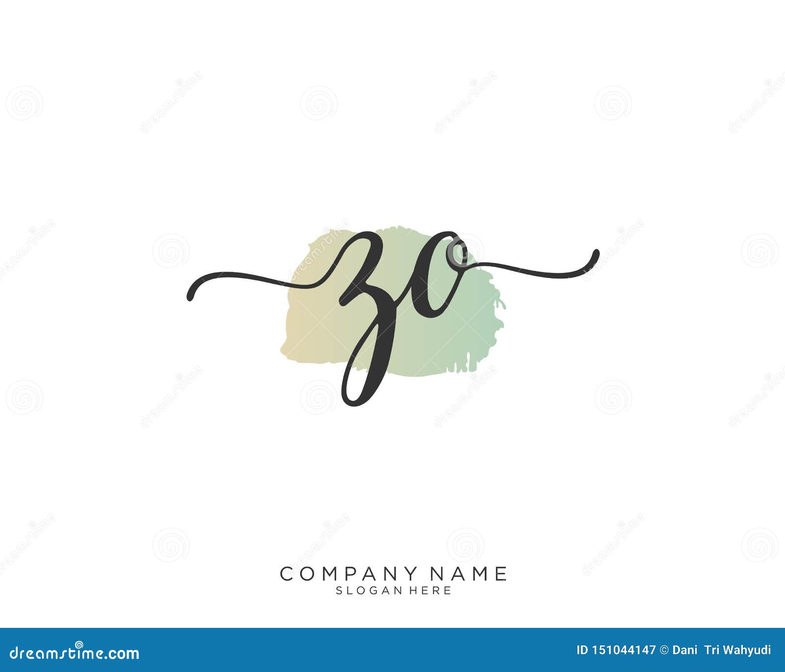 ZO Initial Handwriting Logo Concept Stock Illustration - Illustration of logo, celebration ...