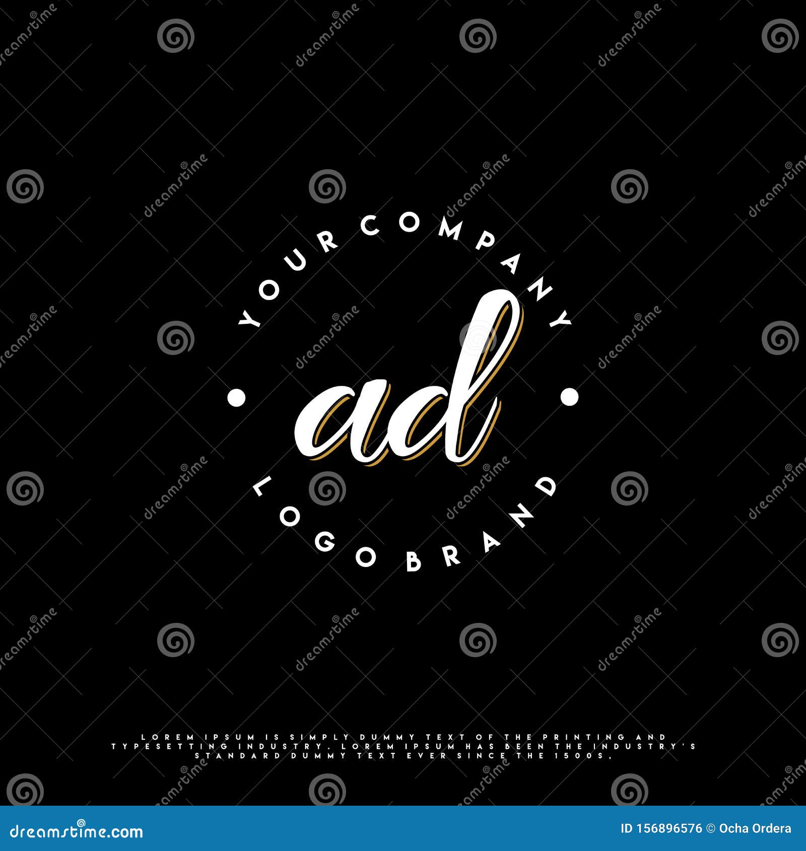 AD Initial Signature Handwriting Template. Initial Letter Signature ...