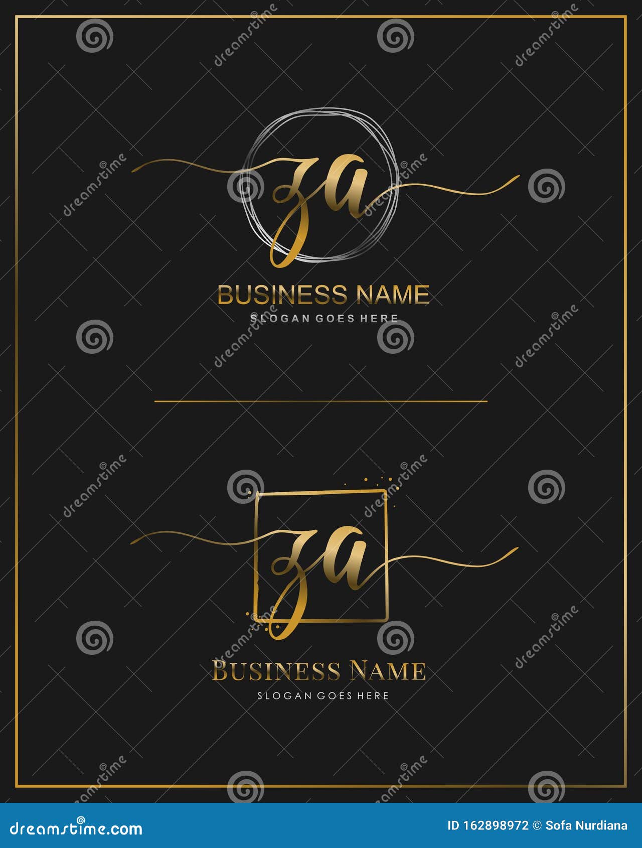 Initial Z a ZA Handwriting Logo Vector. Letter Handwritten Logo ...