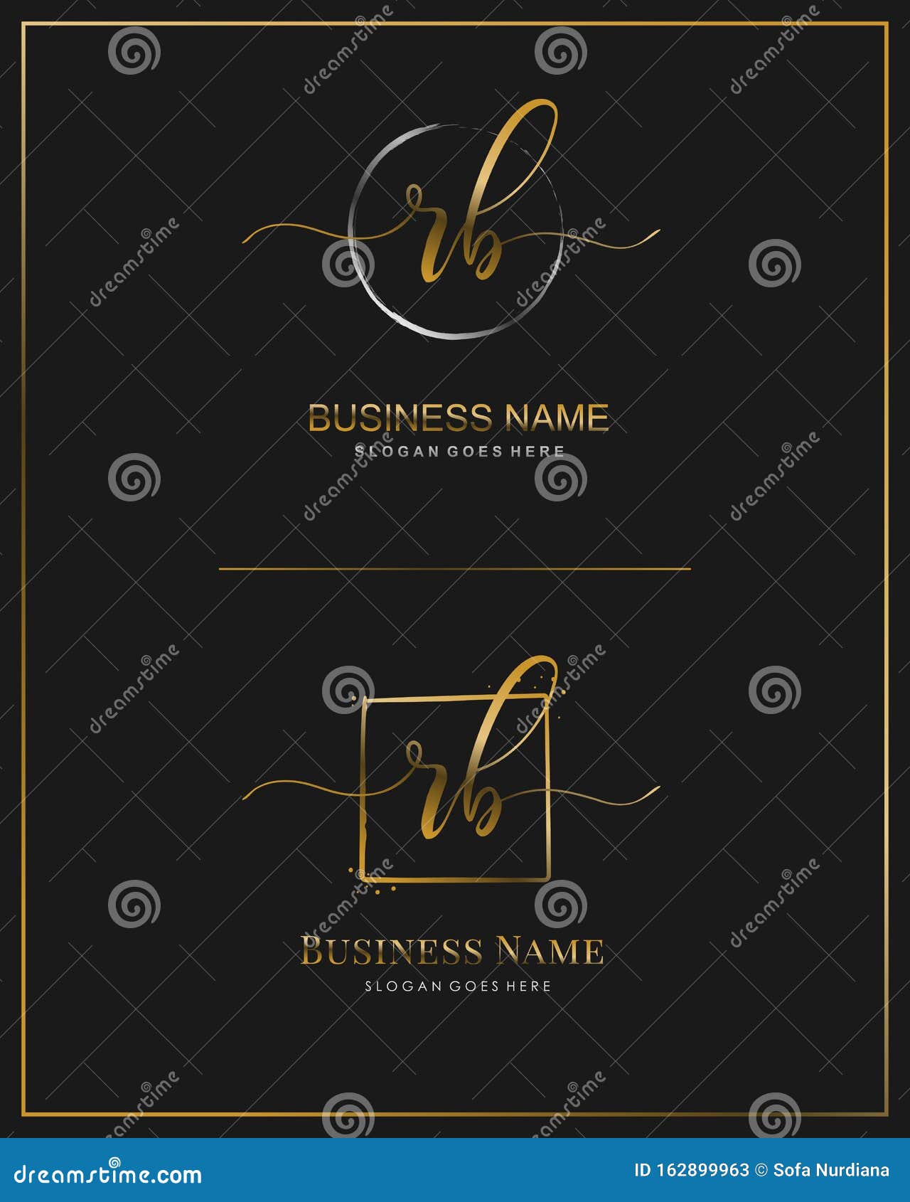 Initial R B RB Handwriting Logo Vector. Letter Handwritten Logo ...