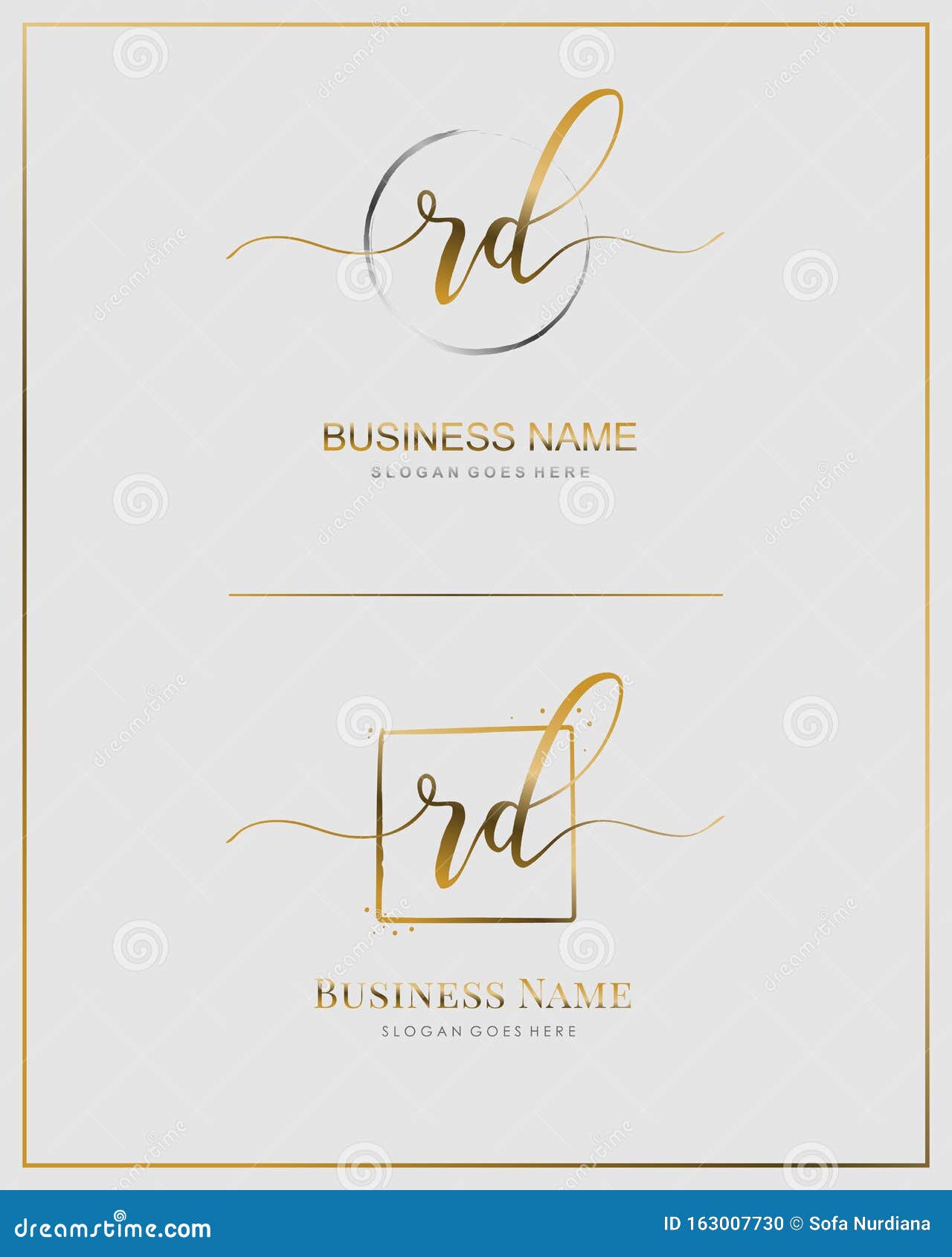 Initial R D RD Handwriting Logo Vector. Letter Handwritten Logo ...