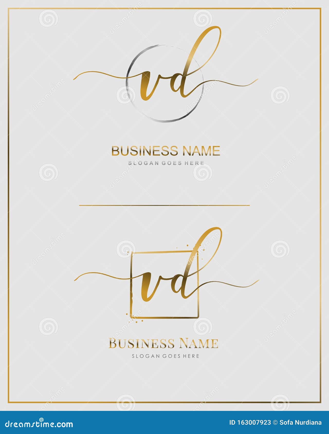 Initial V D VD Handwriting Logo Vector. Letter Handwritten Logo ...