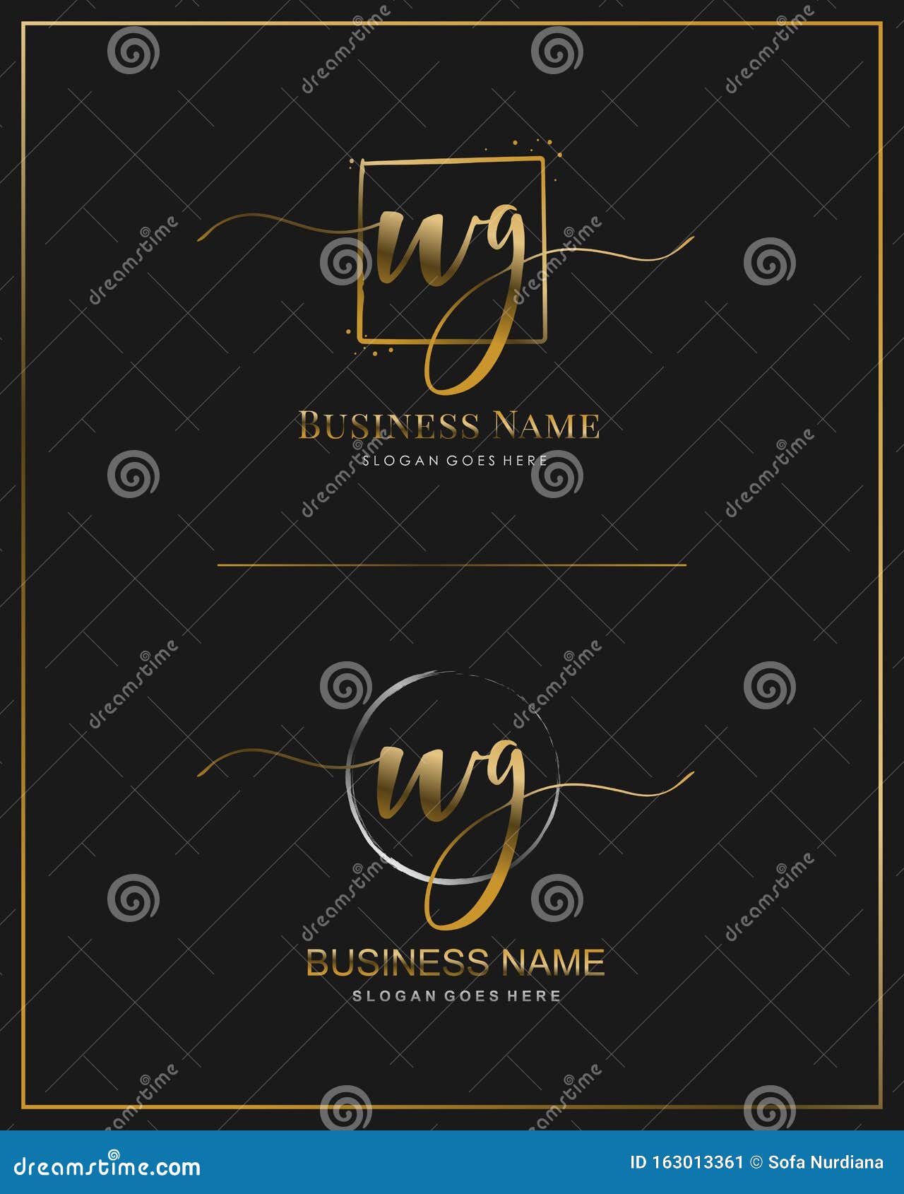 Initial W G WG Handwriting Logo Vector. Letter Handwritten Logo ...
