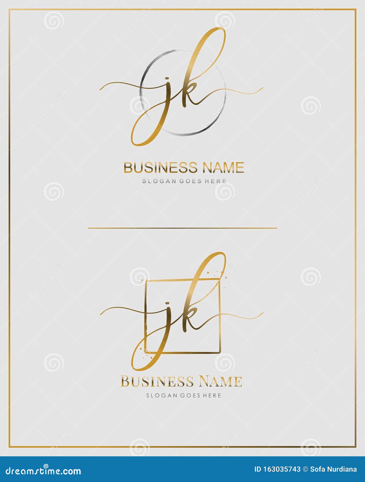 Initial J K JK Handwriting Logo Vector. Letter Handwritten Logo ...