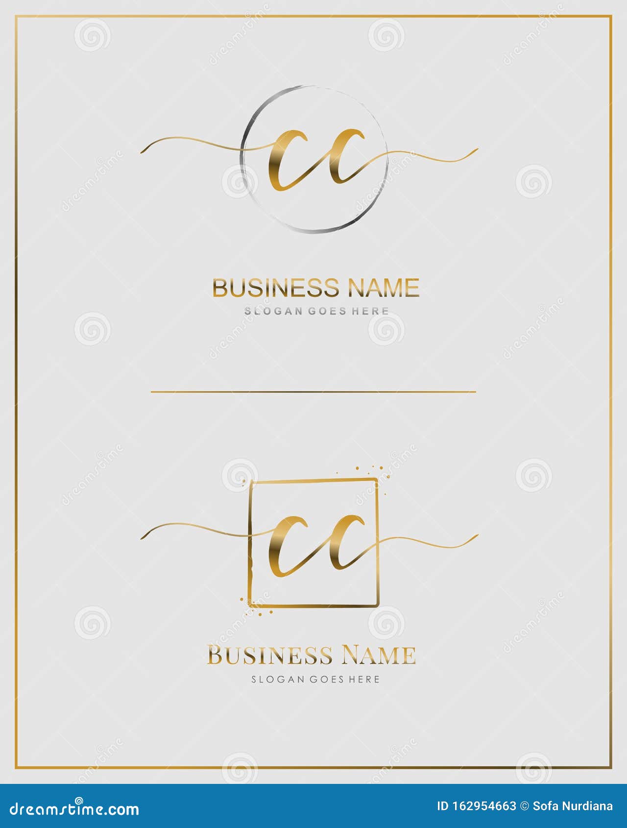 Initial C CC Handwriting Logo Vector. Letter Handwritten Logo Template ...