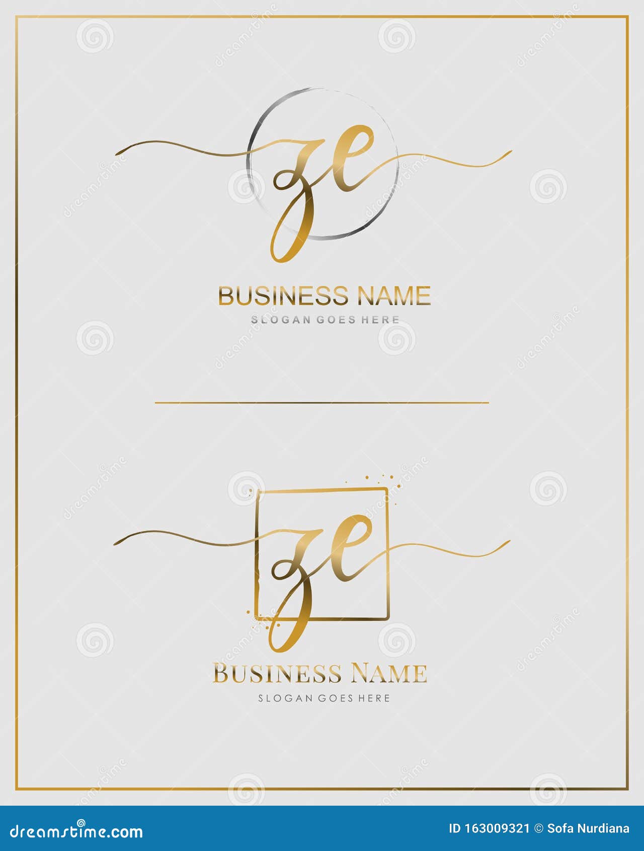 Initial Z E ZE Handwriting Logo Vector. Letter Handwritten Logo ...