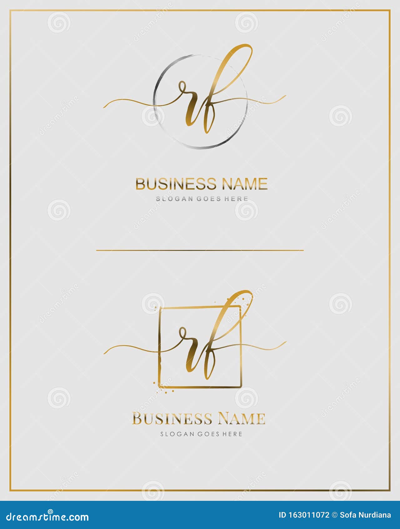 Initial R F RF Handwriting Logo Vector. Letter Handwritten Logo ...