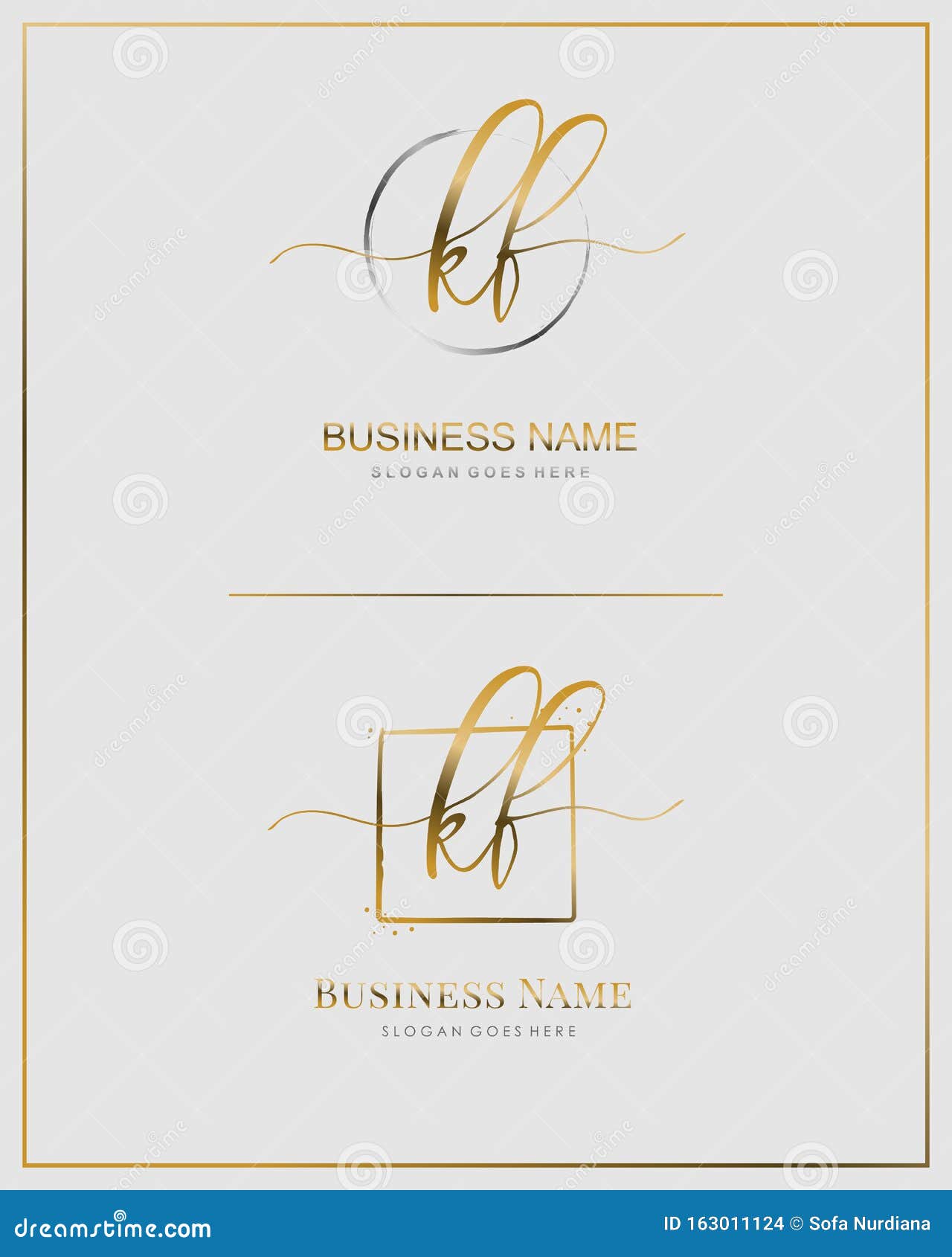 Initial K F KF Handwriting Logo Vector. Letter Handwritten Logo ...