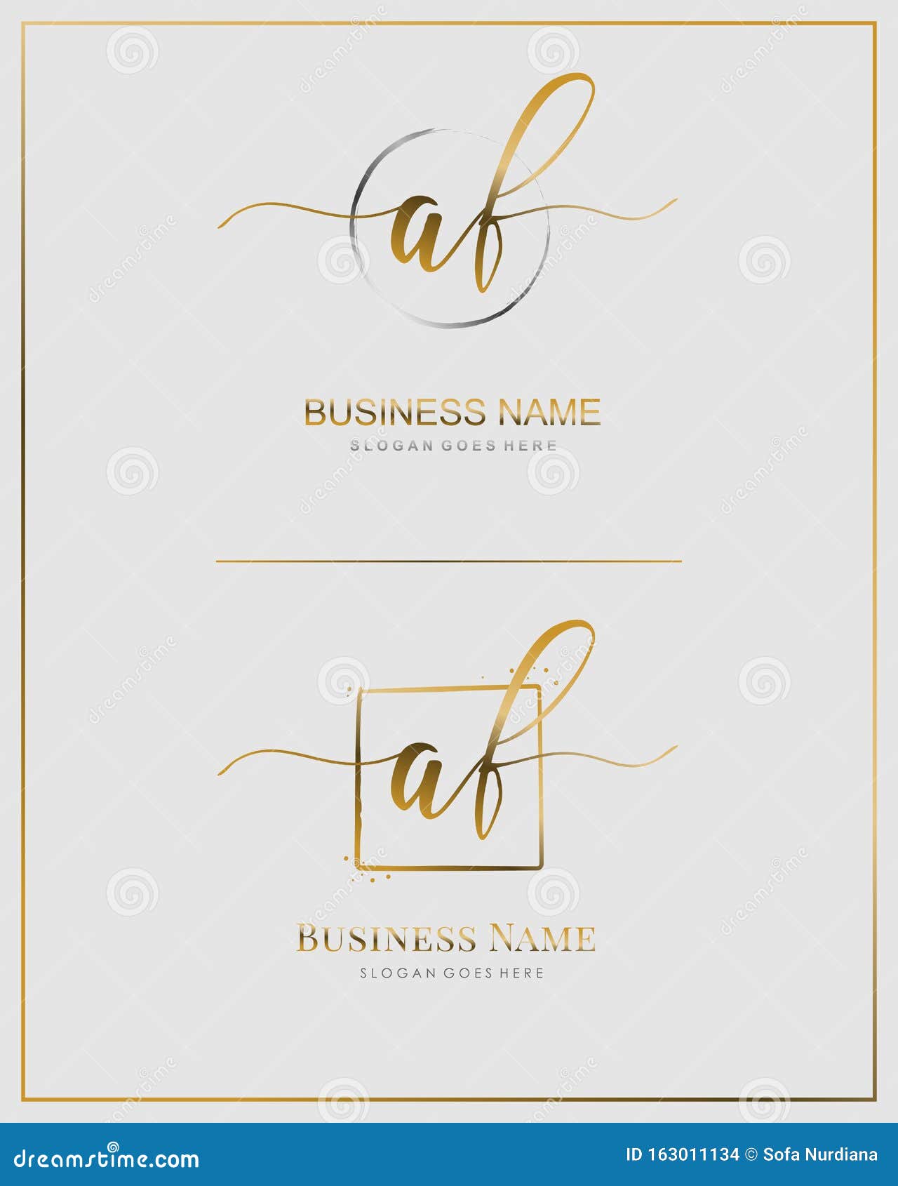 Initial a F AF Handwriting Logo Vector. Letter Handwritten Logo ...