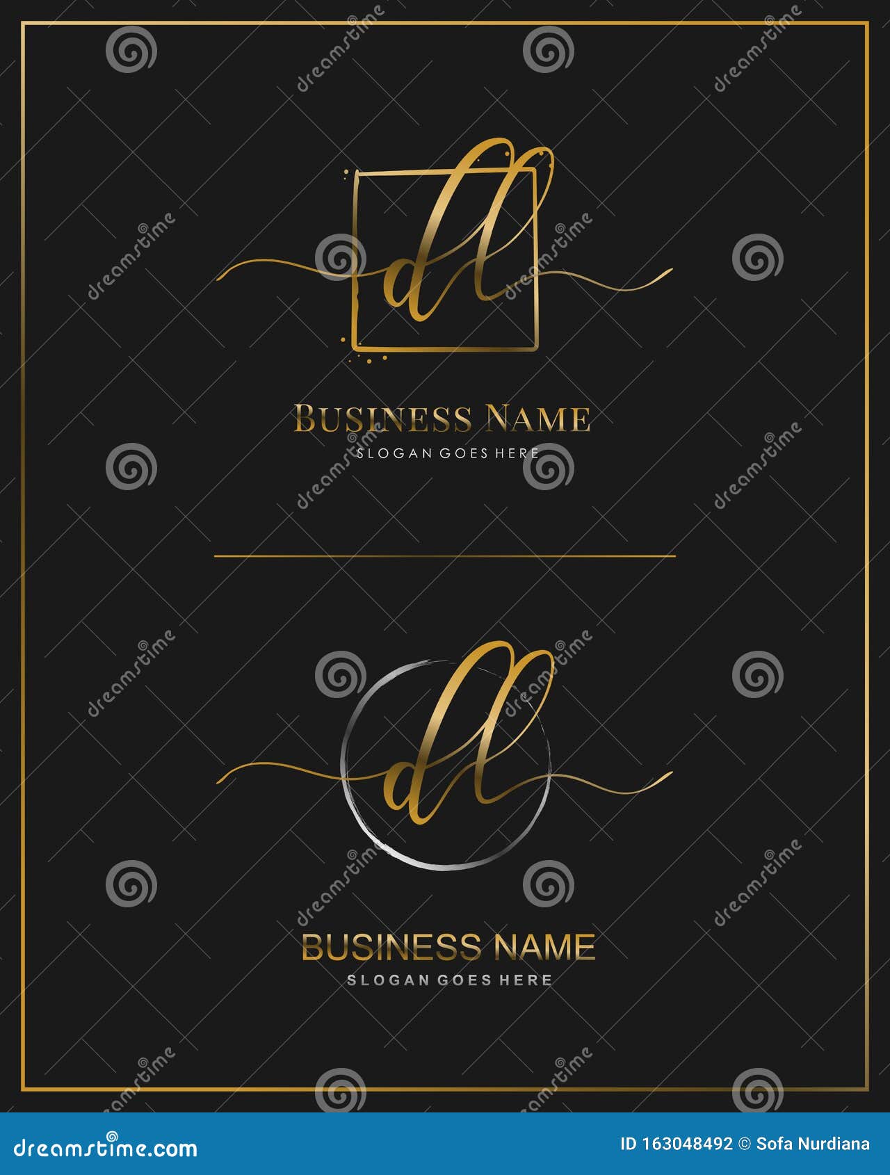 Initial D L DL Handwriting Logo Vector. Letter Handwritten Logo ...