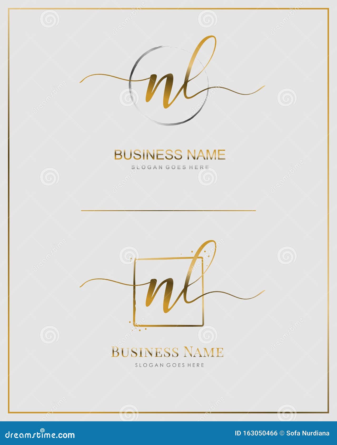 Initial N L NL Handwriting Logo Vector. Letter Handwritten Logo ...