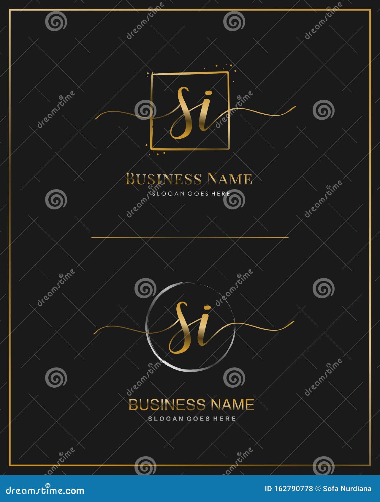 Initial S I SI Handwriting Logo Vector. Letter Handwritten Logo ...