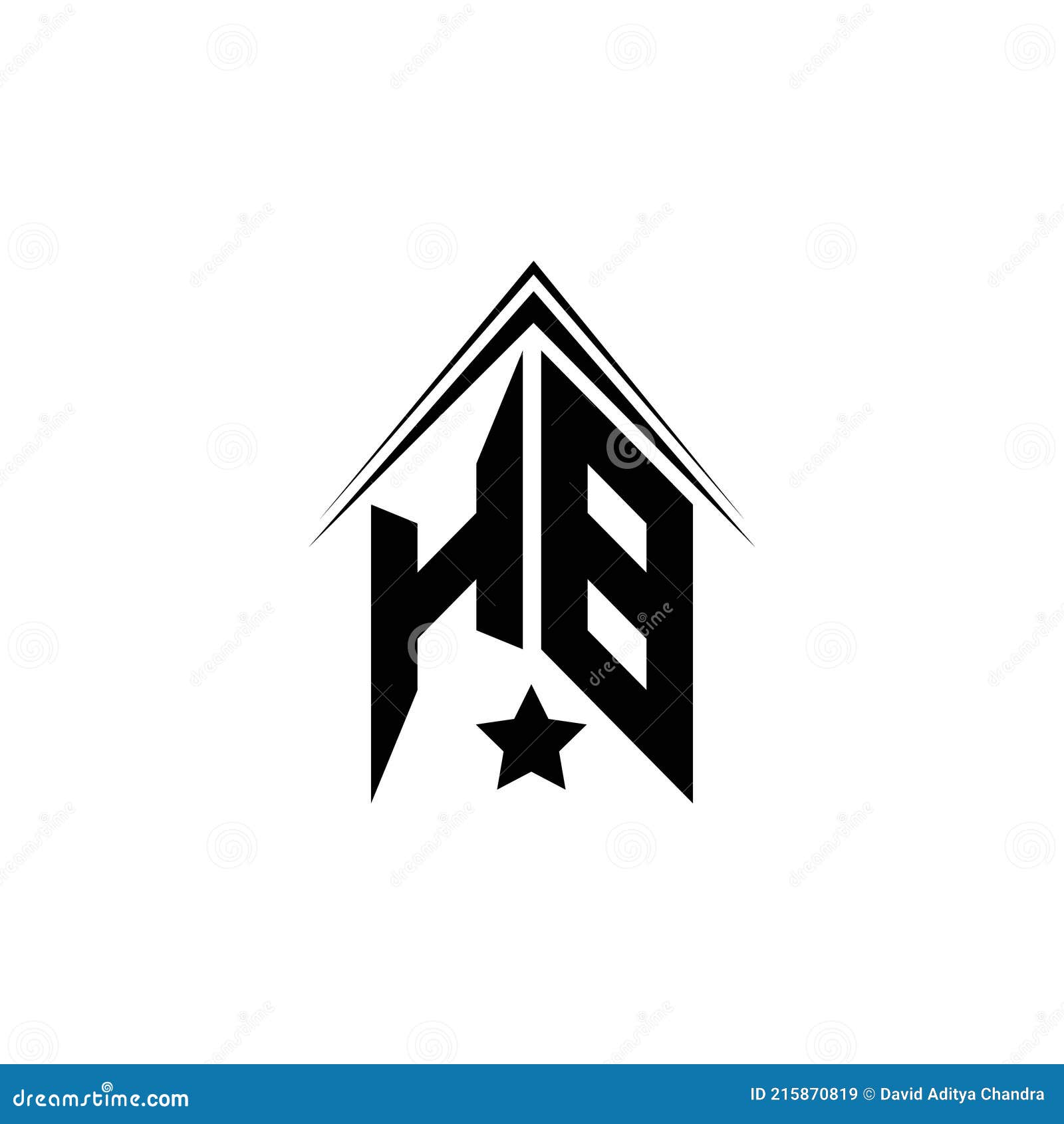 Initial HB Logo Design with Shape Style, Logo Business Branding Stock ...